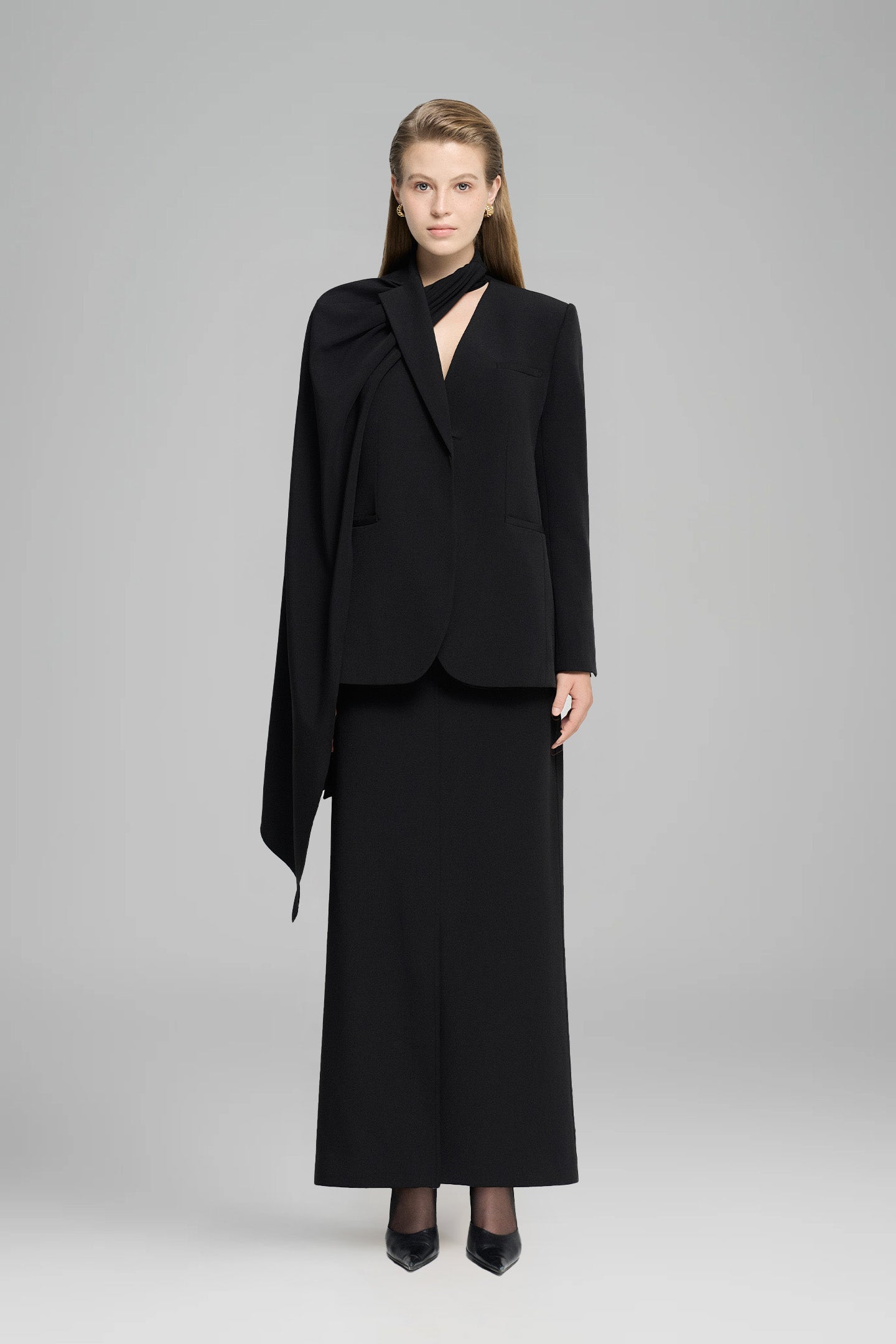 LAM.D STUDIO • Black Giusi Merli Maxi Skirt