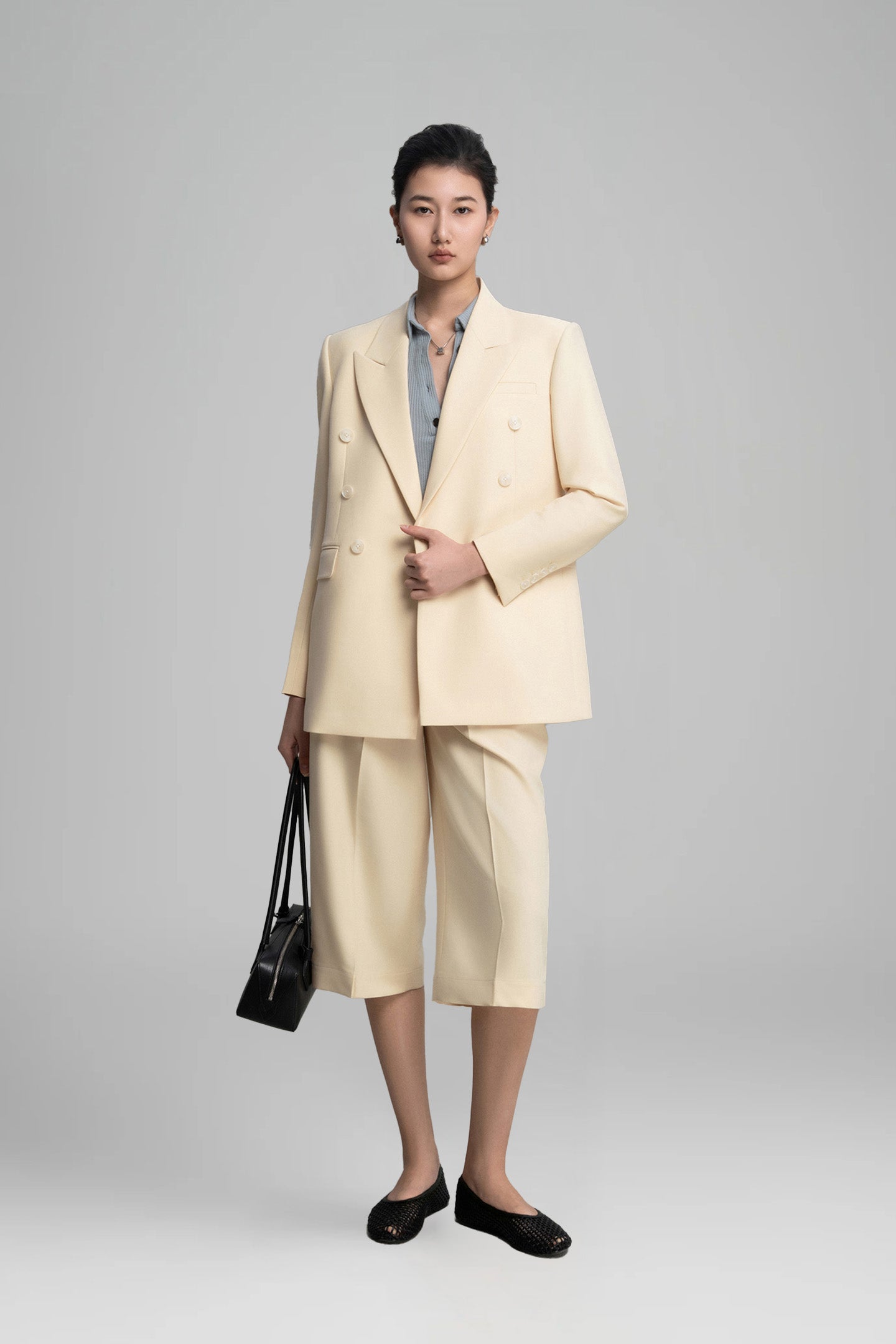 HOBB • Butter Yellow Ima Double Breasted Blazer